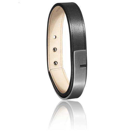 Bracelet U-Turn 11 Cuir Ingrassato Noir - Ursul - Ocarat