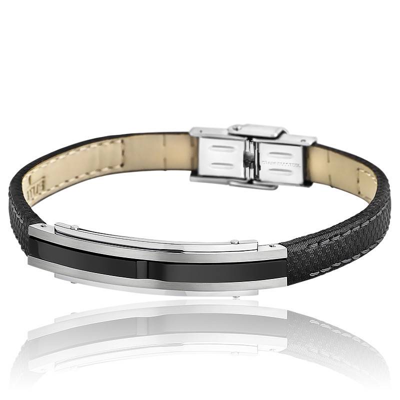 Bracelet Lotus Style Urban Man Cuir Noir LS1809-2/4 - Lotus - Ocarat