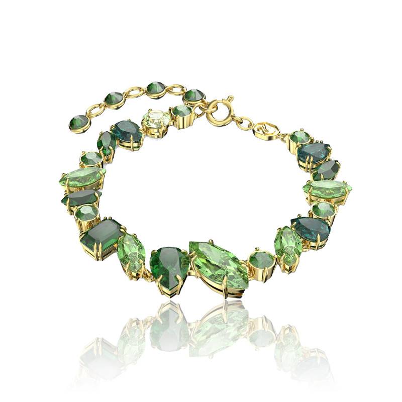 Bracelet Gema Métal Doré Cristaux Verts -5652822- Swarovski - Ocarat