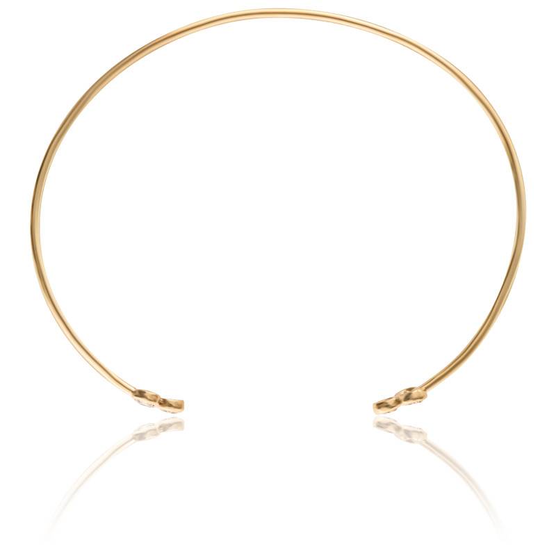 Bracelet Jonc Cristaux Blancs & Or 375, 48 x 58 mm - Ocarat