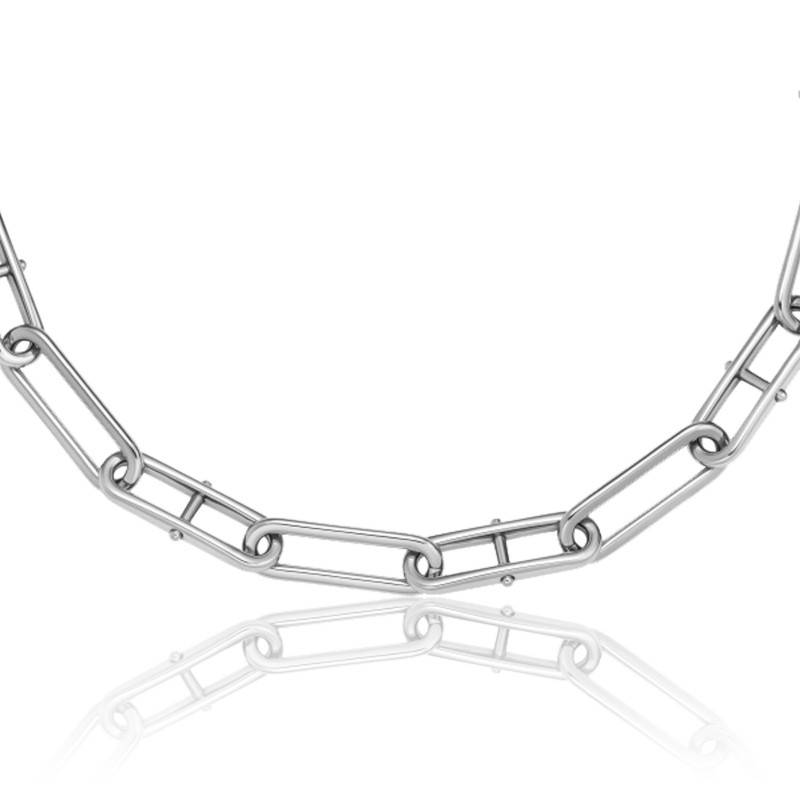 Collier Heritage D-Link en Acier, 37,5 à 43,5 cm - Fossil - Ocarat