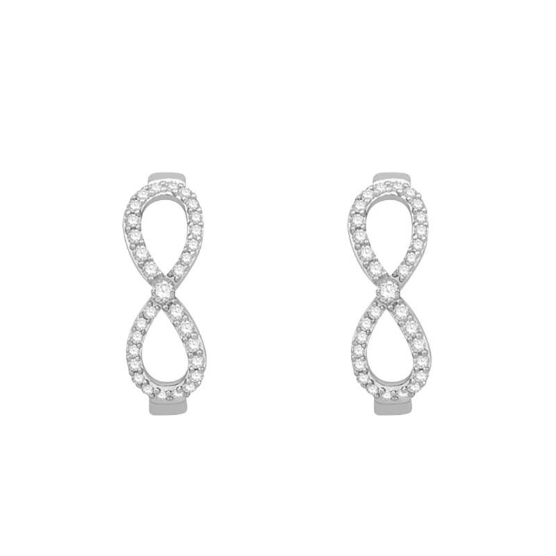 Créoles Infini Diamants 0,30 ct Or Blanc 750 - Diamond Lady - Ocarat
