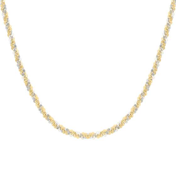 Chaîne Tocalle en 2 Ors 375, 2.50mm Longueur 46 cm-Manillon - Ocarat