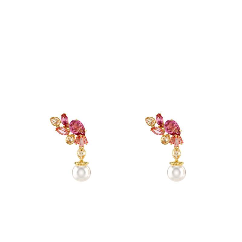 Boucles d'oreilles Gema Fleur Doré 5688486 - Swarovski - Ocarat