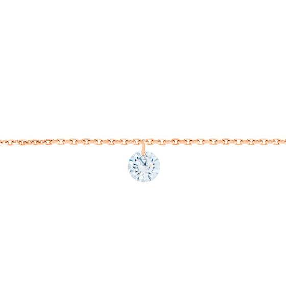 Drilled Brilliant Diamond F/VS2 & 18K Rose Gold Bracelet - Ocarat