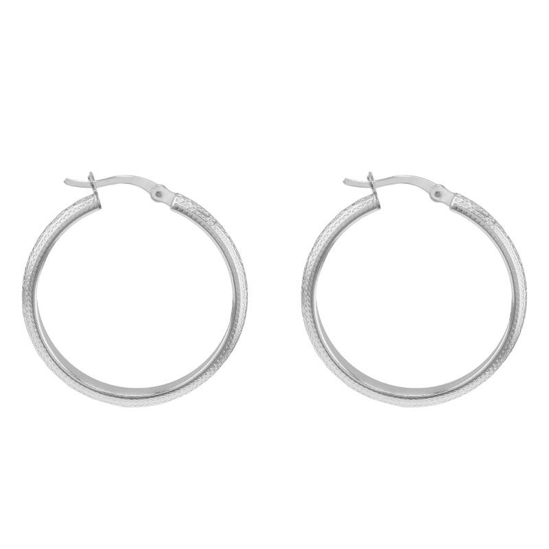 Créoles à Motif Grec en Argent 925, 31,50 mm-Emanessence - Ocarat